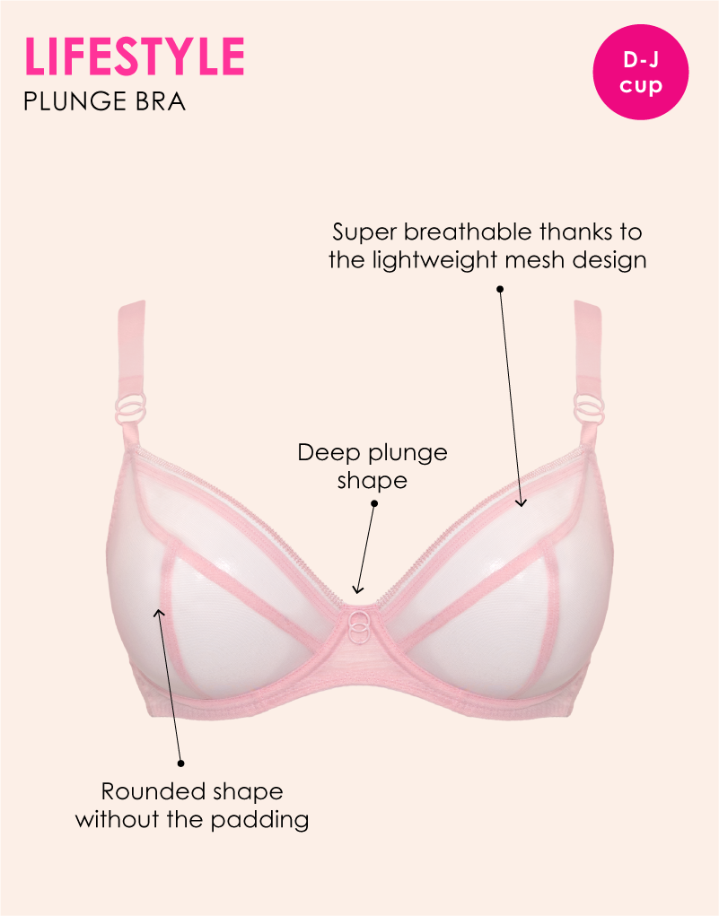 Curvy Kate Lifestyle Plunge Bra Blush Pink – Curvy Kate US
