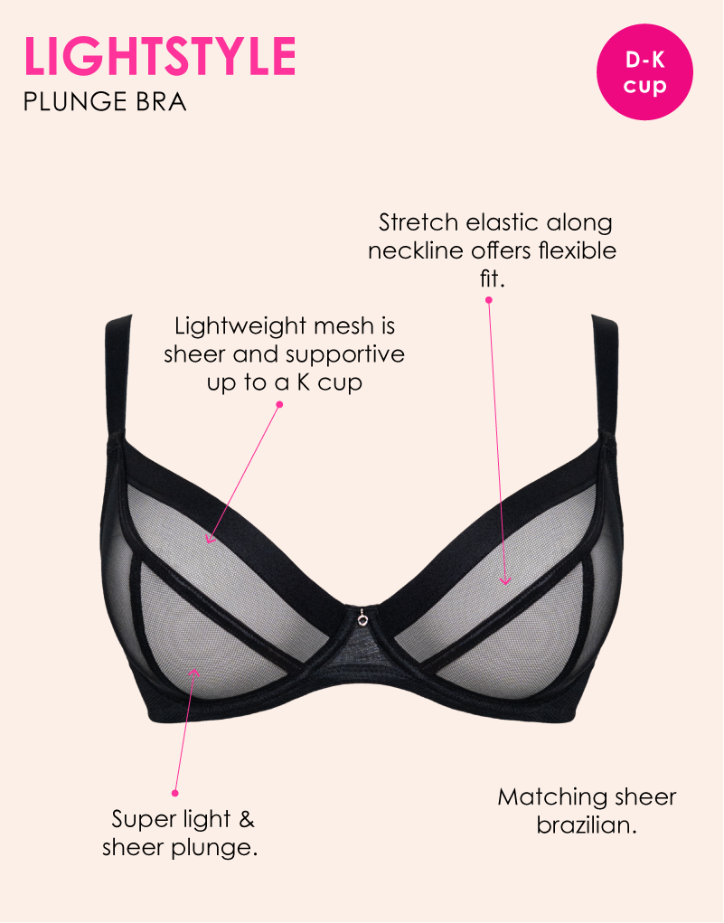 Curvy Kate Lightstyle Plunge Bra Black – Curvy Kate US
