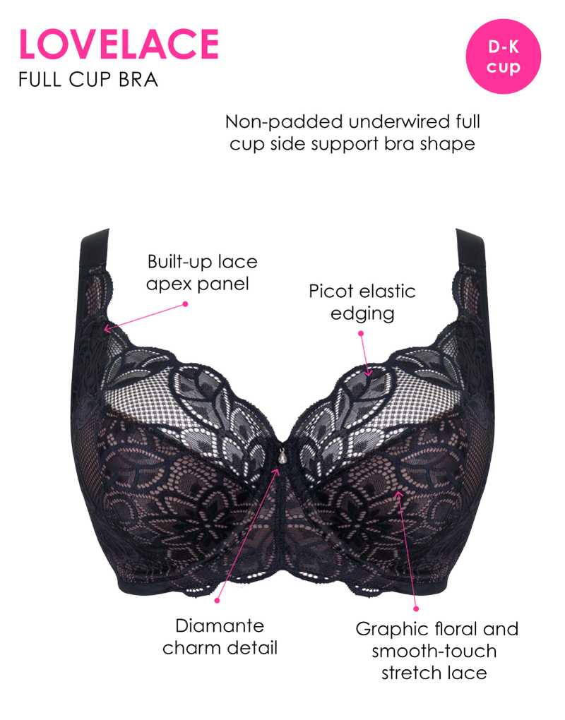 Curvy Kate Lovelace Full Cup Side Support Bra Black Taupe – Curvy Kate US