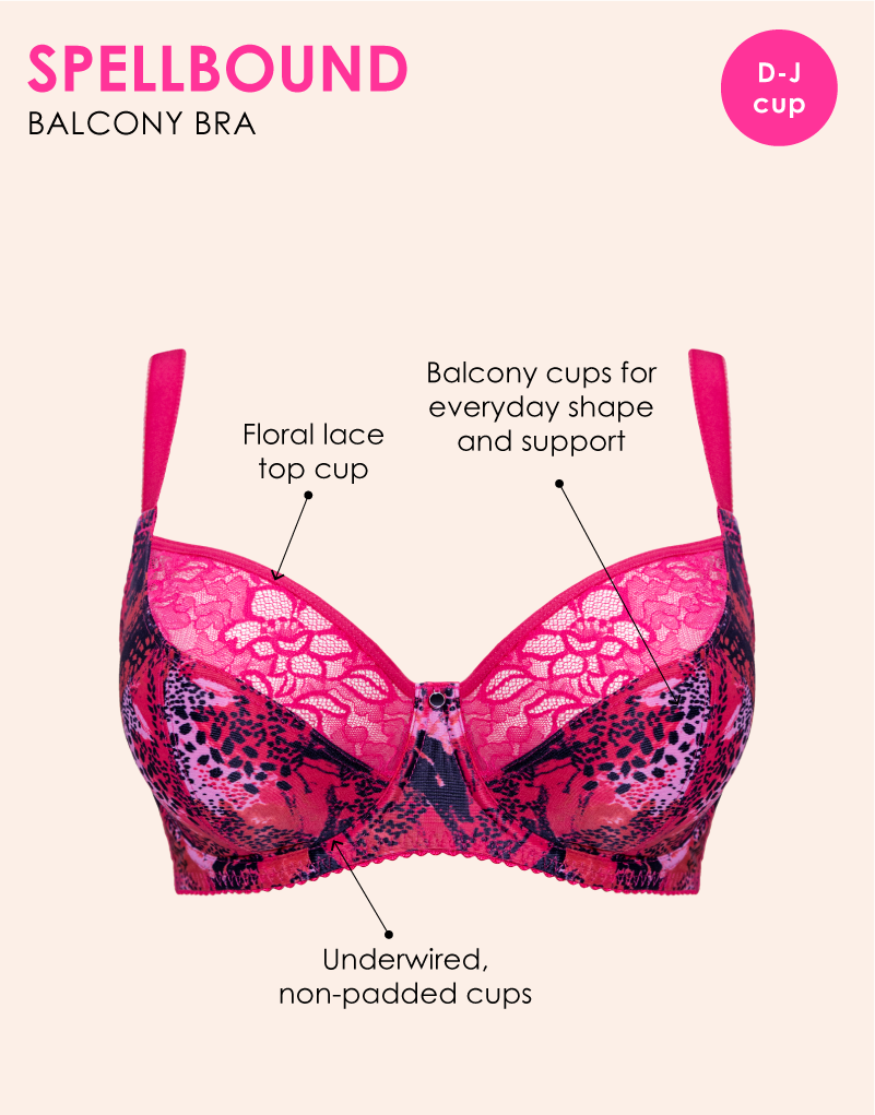 Curvy Kate Spellbound Balcony Bra Sangria Print – Curvy Kate US
