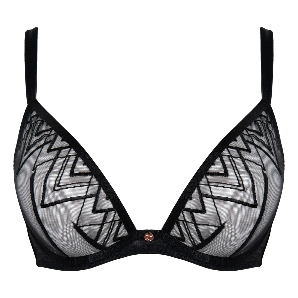 Scantilly Voltage Deep Plunge Bra Black Curvy Kate Us